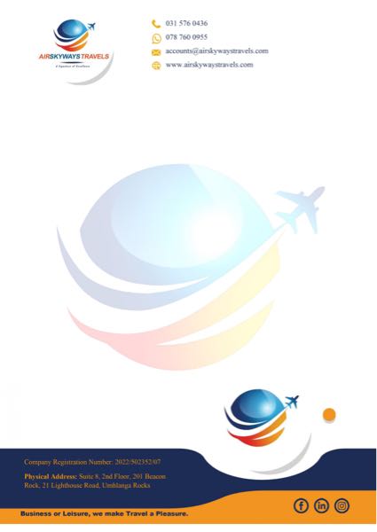 Letterhead Template - Company Profiles South Africa